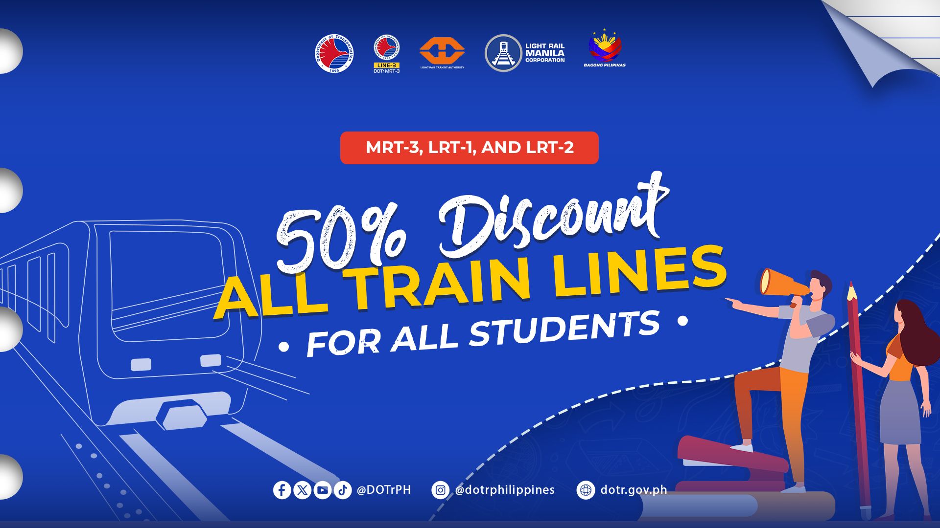 DOTr hikes student train discount to 50% until 2028 → Context.ph